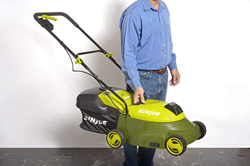 Sun Joe MJ401C-PRO 14-Inch 28-Volt Cordless Push Lawn Mower, w/Rear Discharge Chute, Pro Version