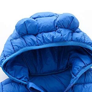 CECORC Winter Coats for Kids with Hoods (Padded) Light Puffer Jacket for Outdoor Warmth, Travel, Snow Play | Girls, Boys | Baby, Infants, Toddlers,18-24-30 Months, 2T, Blue