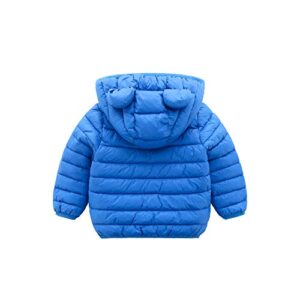 CECORC Winter Coats for Kids with Hoods (Padded) Light Puffer Jacket for Outdoor Warmth, Travel, Snow Play | Girls, Boys | Baby, Infants, Toddlers,18-24-30 Months, 2T, Blue