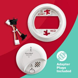 FIRST ALERT SC9120B Combination Alarm with Adapter Plugs for Easy Replacement