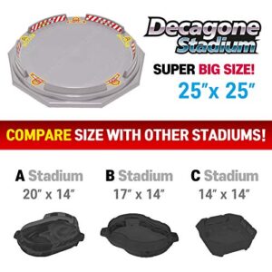 TOYMECA Decagon Battling Tops Stadium Large Size 25" Big Arena for 4~6 Kids