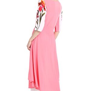 Janasya Indian Women's Tunic Tops Crepe Kurti for Women(XXX-Large) Pink