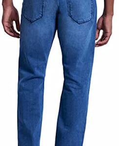 Chaps Men's Stretch 5 Pocket Denim, Jet Blue, 36X30