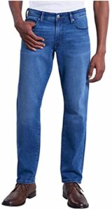 chaps men's stretch 5 pocket denim, jet blue, 36x30