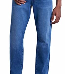 Chaps Men's Stretch 5 Pocket Denim, Jet Blue, 36X30