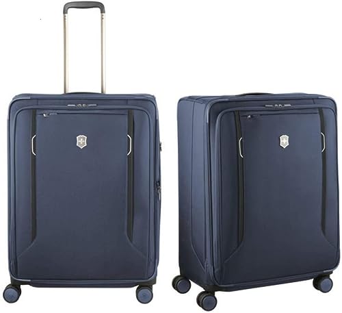 Victorinox Werks Traveler 6.0 Softside Spinner Luggage, Blue, Checked-Large (27") (605412)