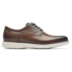 Rockport Men's Garett Plain Toe Oxford, Cognac, 13 W US