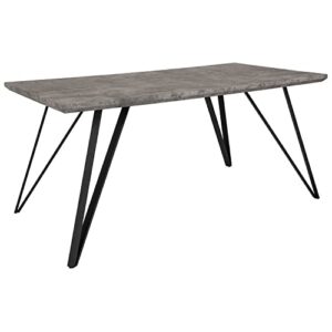 flash furniture cornith 31.5-inch dining table, faux concrete finish (hgdt01278054)