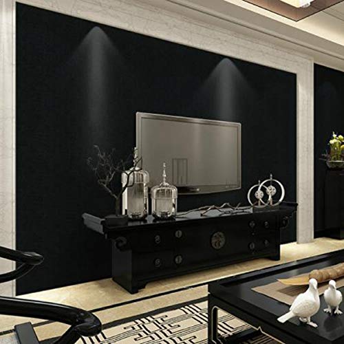 practicalWs (15.7" x118" Black Wallpaper Self Adhesive and Removable Peel and Stick Vinyl Film Stick Paper Easy to Apply Wall Coverings Shelf Home Decorative Liner Table and Door Reform