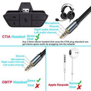 Ssgamer Stereo Headset Adapter for Xbox One & Xbox Series X|S Controller - Headphone Adapter Adjust Volume, Mic,Audio Balance (Voice Chat & Game Sound) Directly