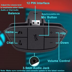 Ssgamer Stereo Headset Adapter for Xbox One & Xbox Series X|S Controller - Headphone Adapter Adjust Volume, Mic,Audio Balance (Voice Chat & Game Sound) Directly