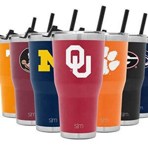 Simple Modern Officially Licensed Collegiate Oklahoma Sooners Tumbler with Straw and Flip Lid | Insulated Stainless Steel 30oz Thermos | Cruiser Collection | The University of Oklahoma