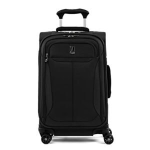 travelpro tourlite softside expandable luggage with 4 spinner wheels, lightweight suitcase, men and women, black, carry-on 21-inch