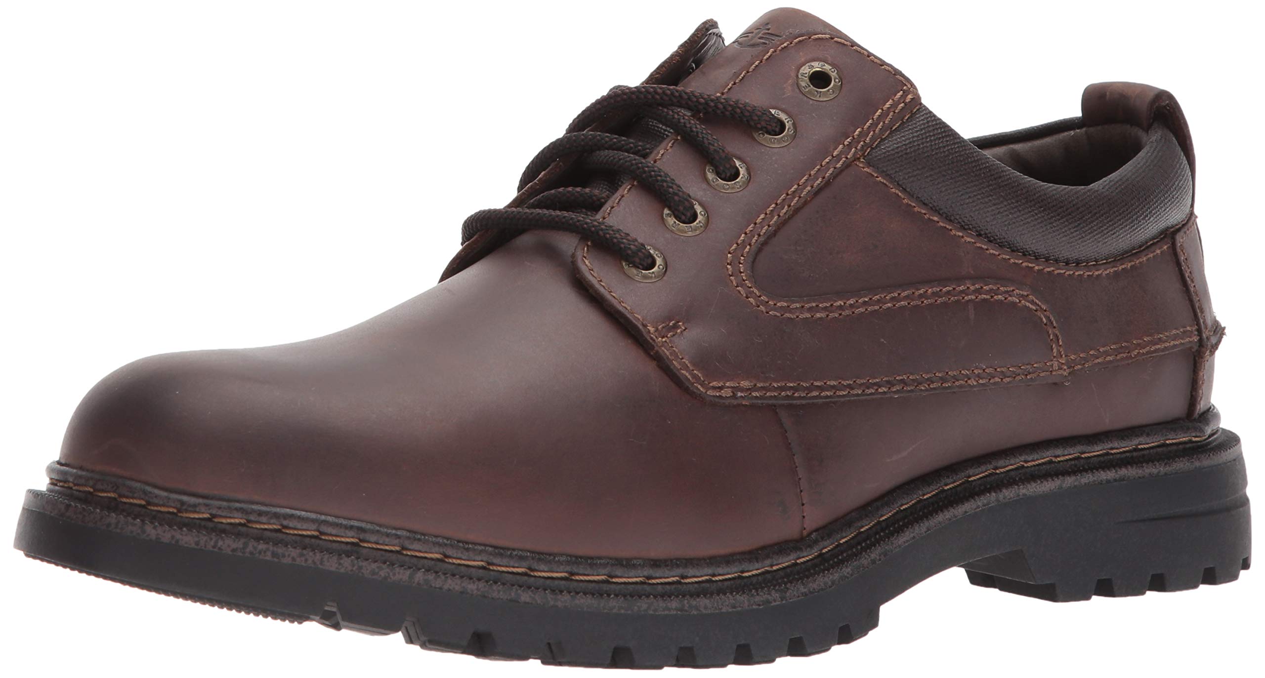 Dockers Mens Warden Leather Rugged Casual Oxford Shoe with Stain Defender, Red Brown, 9.5 W