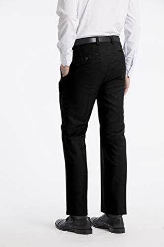 Calvin Klein Men Modern Fit Dress Pant, Black, 34W x 32L