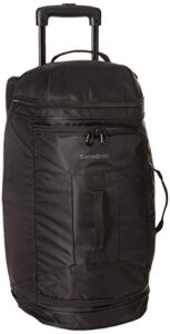 samsonite andante 2 wheeled rolling duffel bag, all black, 22-inch