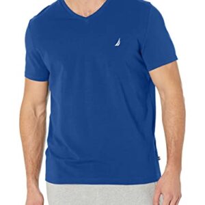 Nautica Men's Short Sleeve Solid Slim Fit V-Neck T-Shirt, Royal Blue, X-Large