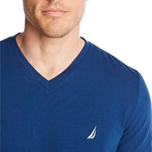 Nautica Men's Short Sleeve Solid Slim Fit V-Neck T-Shirt, Royal Blue, X-Large