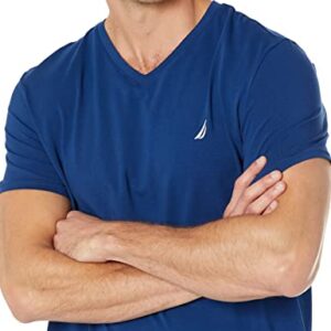 Nautica Men's Short Sleeve Solid Slim Fit V-Neck T-Shirt, Royal Blue, X-Large