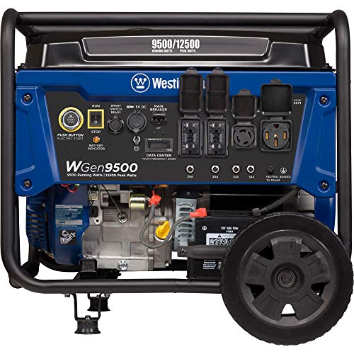 Westinghouse Outdoor Power Equipment 12500 Peak Watt Home Backup Portable Generator, Remote Electric Start with Auto Choke, Transfer Switch Ready 30A & 50A Outlets, Gas Powered, CARB Compliant