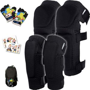 knee pads for kids knee pads and elbow pads set toddler knee pads - knee and elbow pads for children boy girl 2-4 5-8 age 2 3 4 5 - kids protective gear set for roller-skating, scooter, skateboard