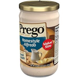 Prego Homestyle Alfredo Pasta Sauce, 22 oz Jar (Pack of 6)