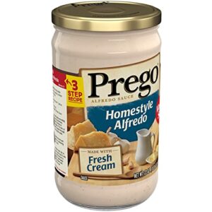 Prego Homestyle Alfredo Pasta Sauce, 22 oz Jar (Pack of 6)