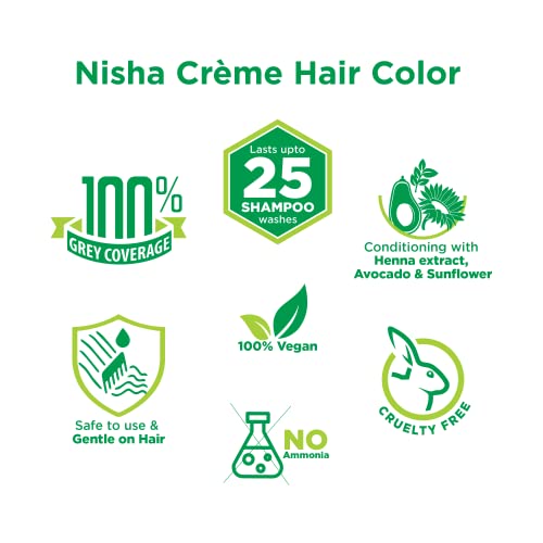 Nisha cream hair color Fashion Highlights And Rich Bright Long-Lasting Colour Flame Red Pack of 2