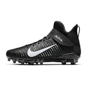 nike men's alpha menace pro 2 mid football cleat (12.5, black/white/anthracite)