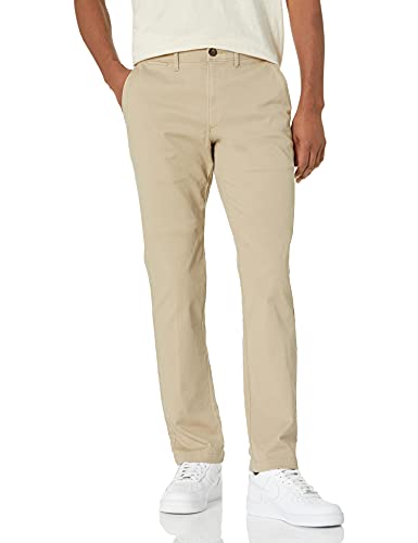 Amazon Essentials Men's Skinny-Fit Casual Stretch Chino Pant, Khaki Brown, 28W x 30L