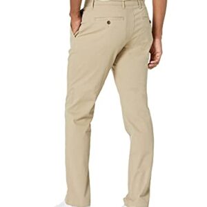 Amazon Essentials Men's Skinny-Fit Casual Stretch Chino Pant, Khaki Brown, 28W x 30L