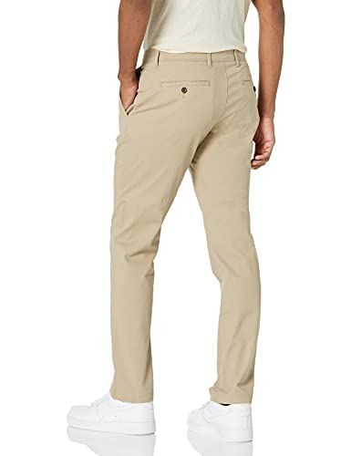 Amazon Essentials Men's Skinny-Fit Casual Stretch Chino Pant, Khaki Brown, 28W x 30L