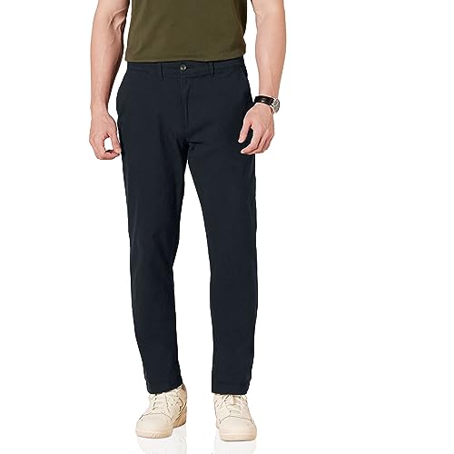 Amazon Essentials Men's Athletic-Fit Casual Stretch Chino Pant (Available in Big & Tall), Black, 32W x 33L