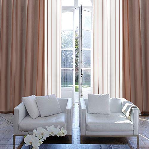 MIULEE 2 Panels Chocolate Brown Sheer Window Curtains Elegant Grommet Top Window Voile Panels/Drapes/Treatment Linen Textured Panels for Bedroom Living Room (54X84 Inches Dark Brown)