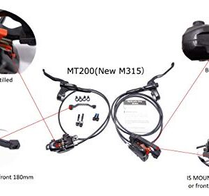 JGbike Shimano MT200 MTB Hydraulic Disc Brake Set for Mountain Bike Bicycle MTB XC Trail, e-Bike, Fat Bike, The Best Upgrade kit for Mechanical Disc Brake