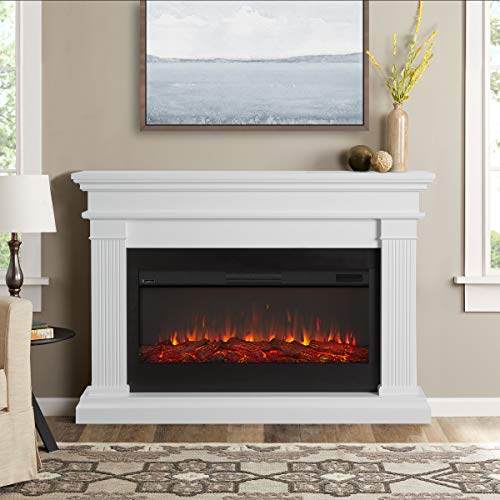 Real Flame Beau Electric Fireplace, White