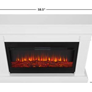 Real Flame Beau Electric Fireplace, White