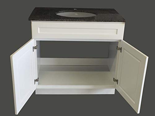 30" Wide x 21" Deep New White Shaker Single-Sink Bathroom Vanity Base Cabinet WS-V3021