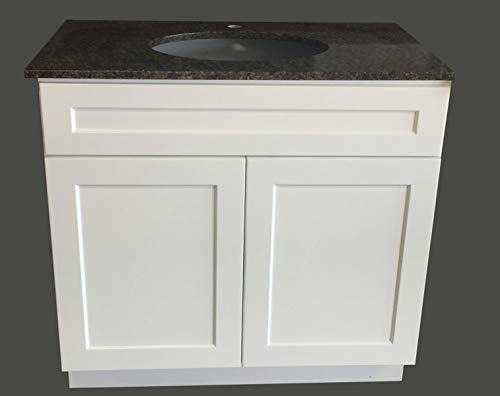 30" Wide x 21" Deep New White Shaker Single-Sink Bathroom Vanity Base Cabinet WS-V3021