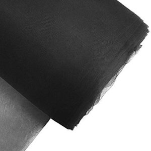 54" by 40 Yards (120 ft) Fabric Tulle Bolt for Wedding and Decoration (Black)