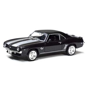 tianmei 1:32 scale supercar styling alloy die-cast car model collection decoration ornaments, kids play vehicle toys with pull back action and open doors (camaro 1969 - black)