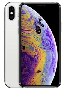 apple iphone xs, 64gb, silver - unlocked (renewed)