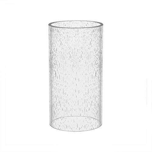 Sunwo Glass Shade Straight Cylinder Glass Lamp Shade Replacement with Multiple Effects (Bubble Straight Cylinder)