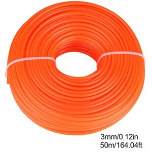 Trimmer Line, 3mm Heavy Duty Nylon Round String Petrol Trimmer Cord Wire For Grass Cutter(50m, 100m, 120m) (50n)