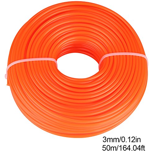 Trimmer Line, 3mm Heavy Duty Nylon Round String Petrol Trimmer Cord Wire For Grass Cutter(50m, 100m, 120m) (50n)