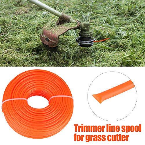 Trimmer Line, 3mm Heavy Duty Nylon Round String Petrol Trimmer Cord Wire For Grass Cutter(50m, 100m, 120m) (50n)