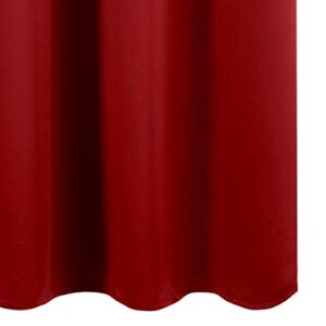 LEMOMO Red Curtains 52 x 84 Inch Long/Blackout Curtains Set of 2 Panels/Room Darkening Thermal Insulated Bedroom Curtains Drape