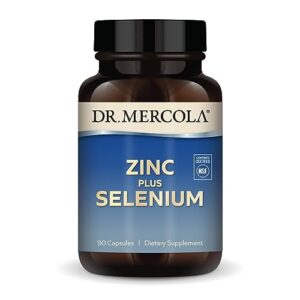 dr. mercola zinc plus selenium dietary supplement, 90 servings (90 capsules), supports immune health, non gmo, soy free, gluten free