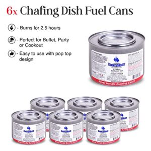 Chafing Dish Buffet Set - 54pc Disposable Half-Sized (9x13) Servers , Party Warmer, Catering Supplies - Includes Fuel Cans, Forks, Spoons & Tongs