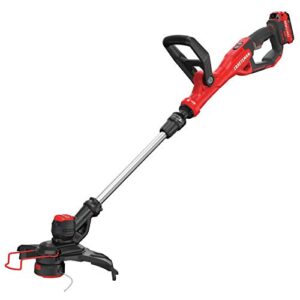 craftsman v20 weedwacker cordless string trimmer, 13”, adjustable pole length, 2-speed control, spool included (cmcst900d1)